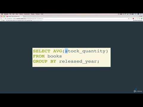 The Avg Function SQL - YouTube