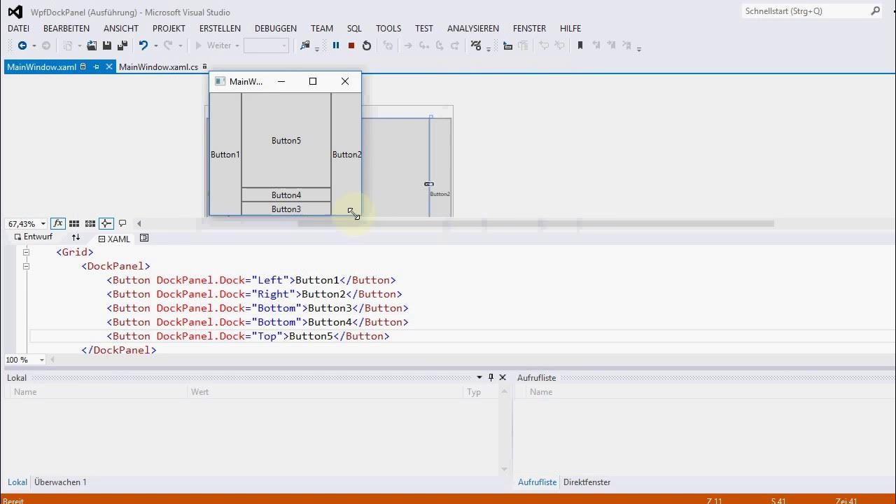 WPF: DockPanel - YouTube