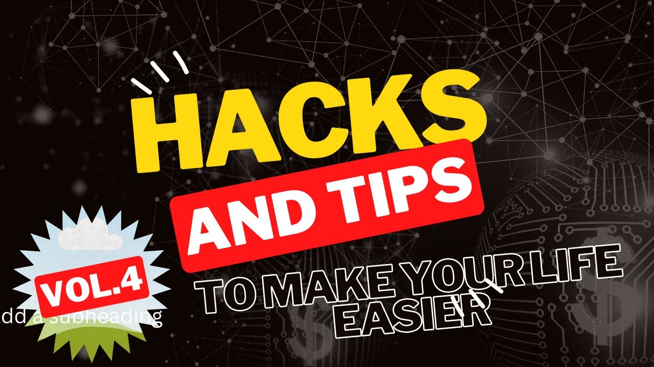 LIFE HACKS AND TIPS NO. 4 - YouTube