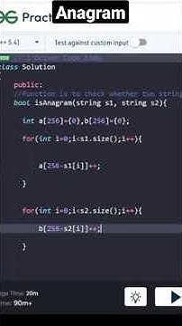 Anagram | two strings are anagram or not gfg problem solving #shorts #gfg #coding #programming ...