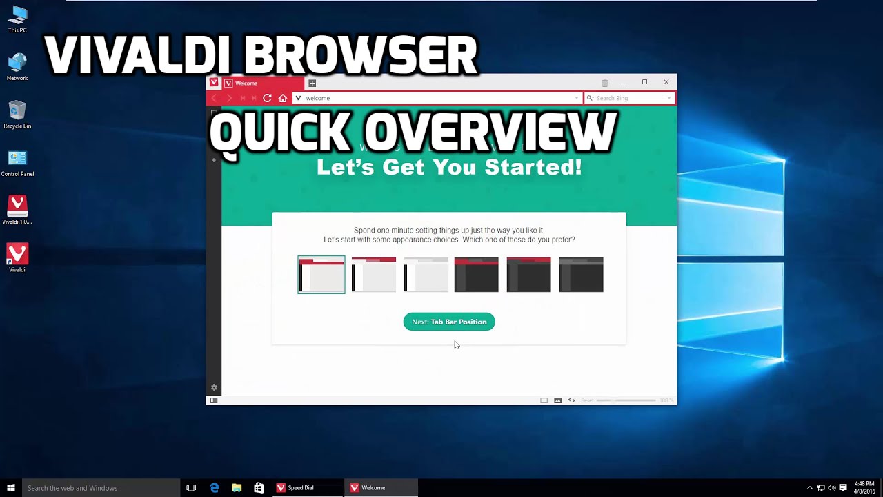 Vivaldi Browser Quick Overview - YouTube