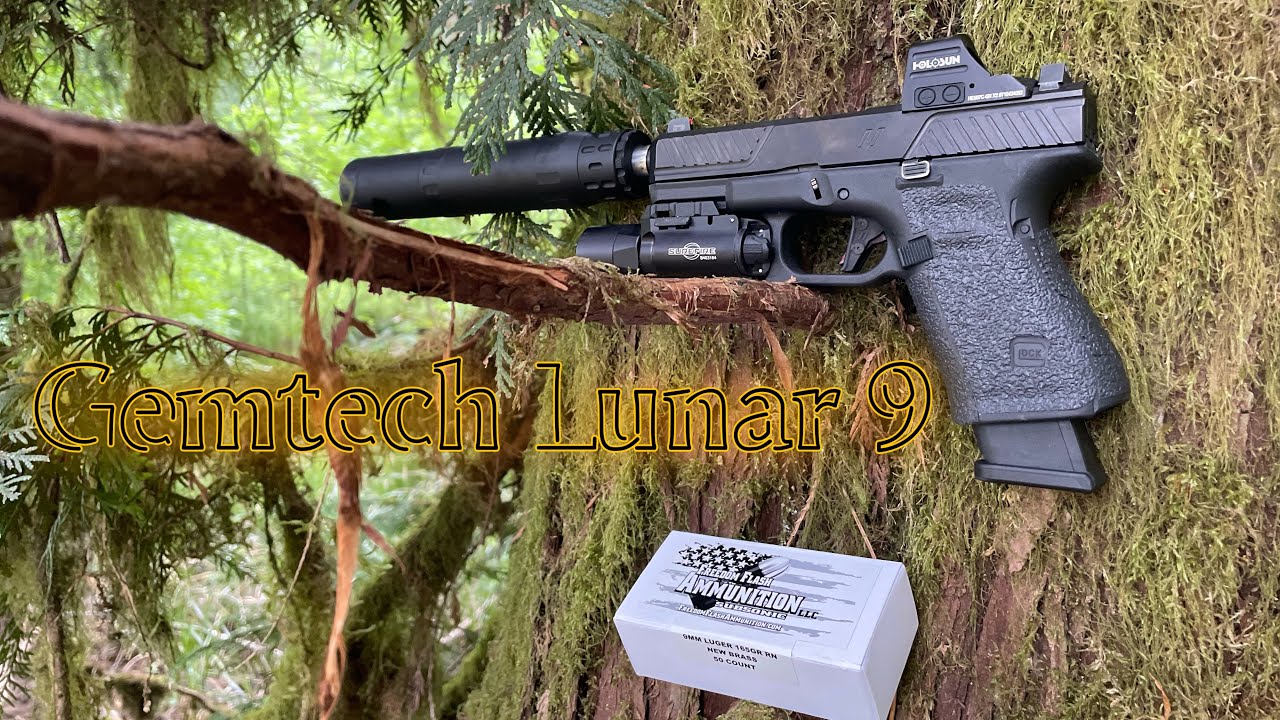 Gemtech Lunar 9, Glock 19 with 165GR RN Subsonic - YouTube