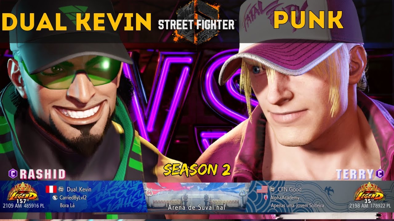 SF6 DUAL KEVIN (Rashid) vs PUNK (Terry) 👊 Ranked Match - High Level ...