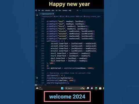happy new year by HTML, CSS AND JS #codinglover #reels #python - YouTube
