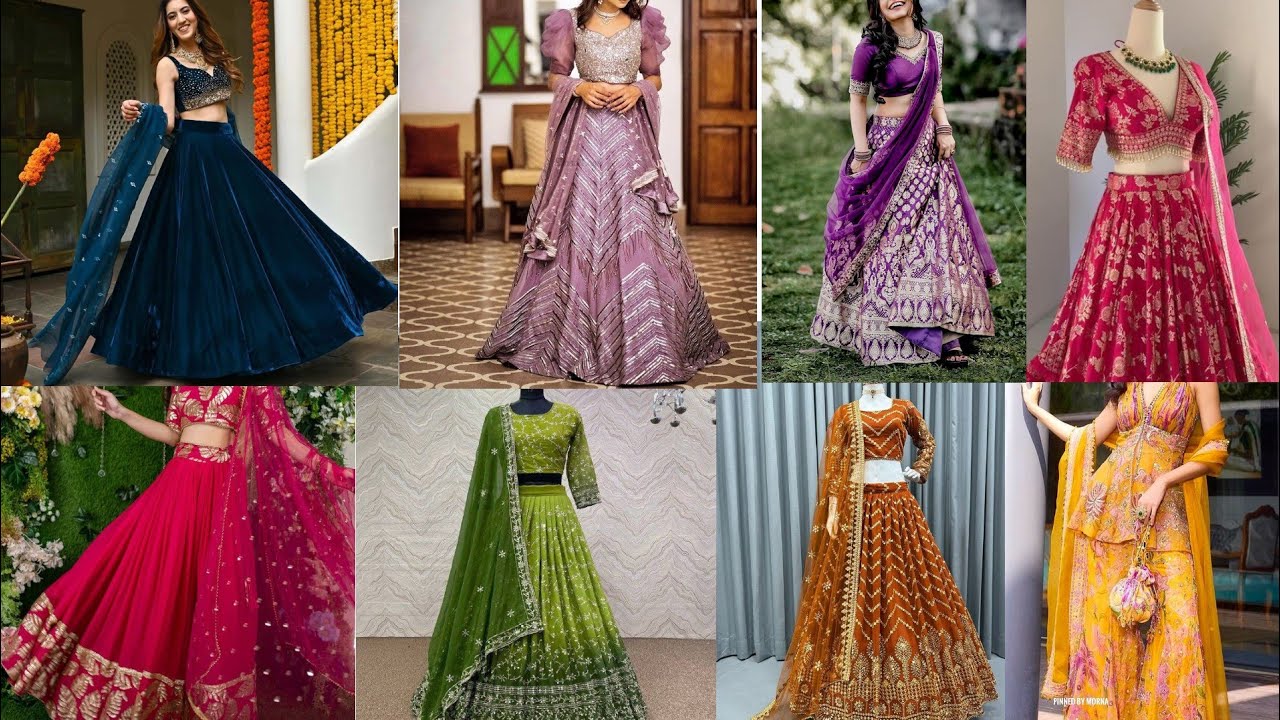 Latest Lehnga Choli Designs Collection For Bridal 2025/Latest Crop Top ...