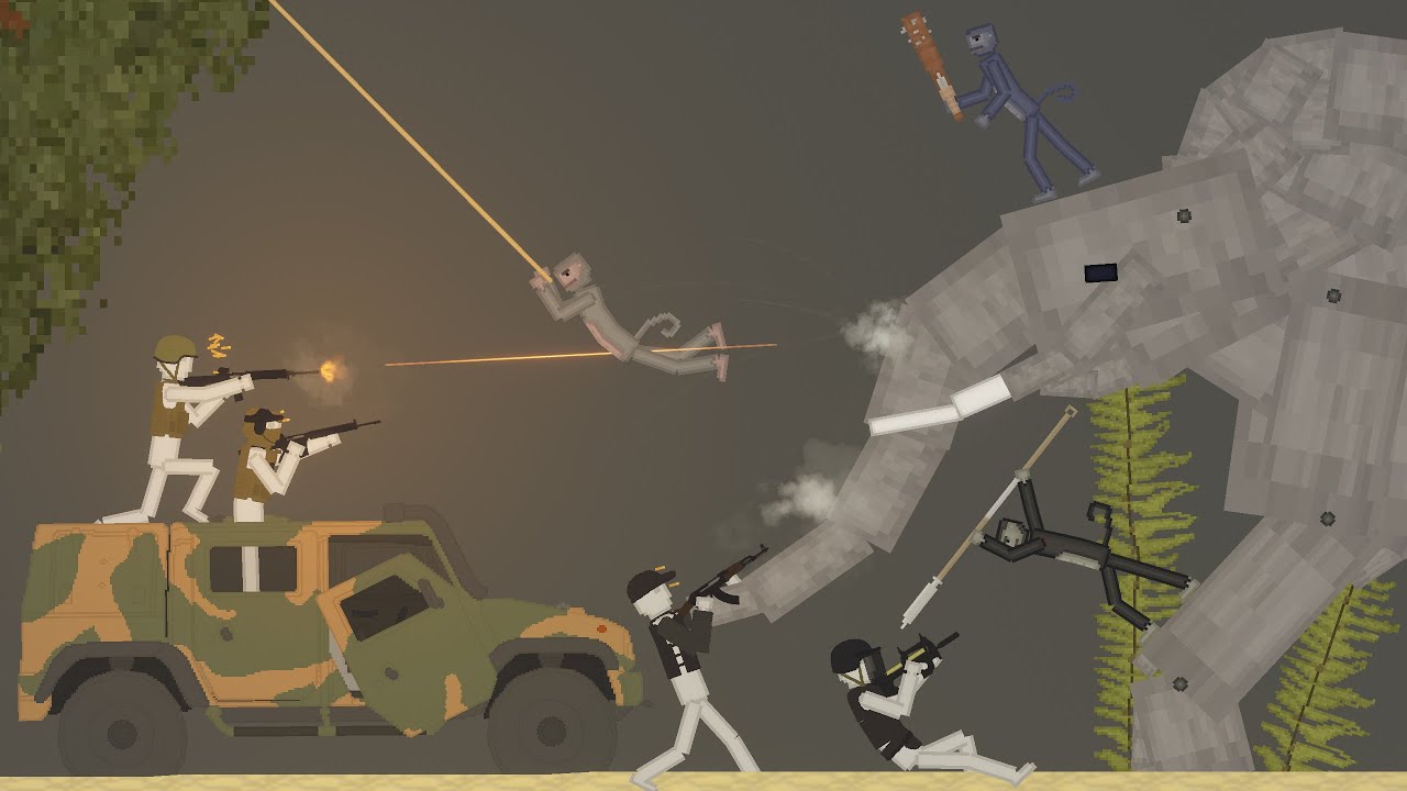 Wild Animals Attack Soldiers in People Playground - YouTube