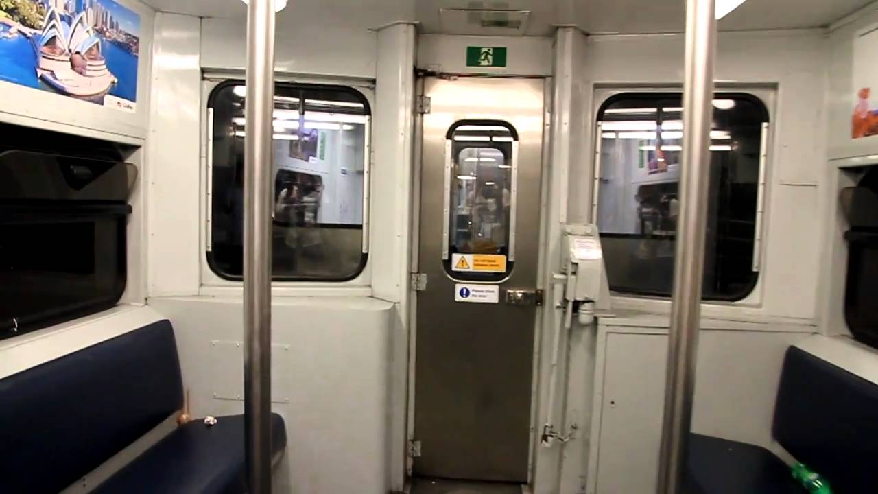 CityRail S-Set running Northern Line (With the view of train interior ...