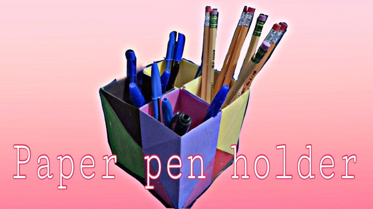 How to make a easy pen holder | pen stand | Amazing paper craft - YouTube