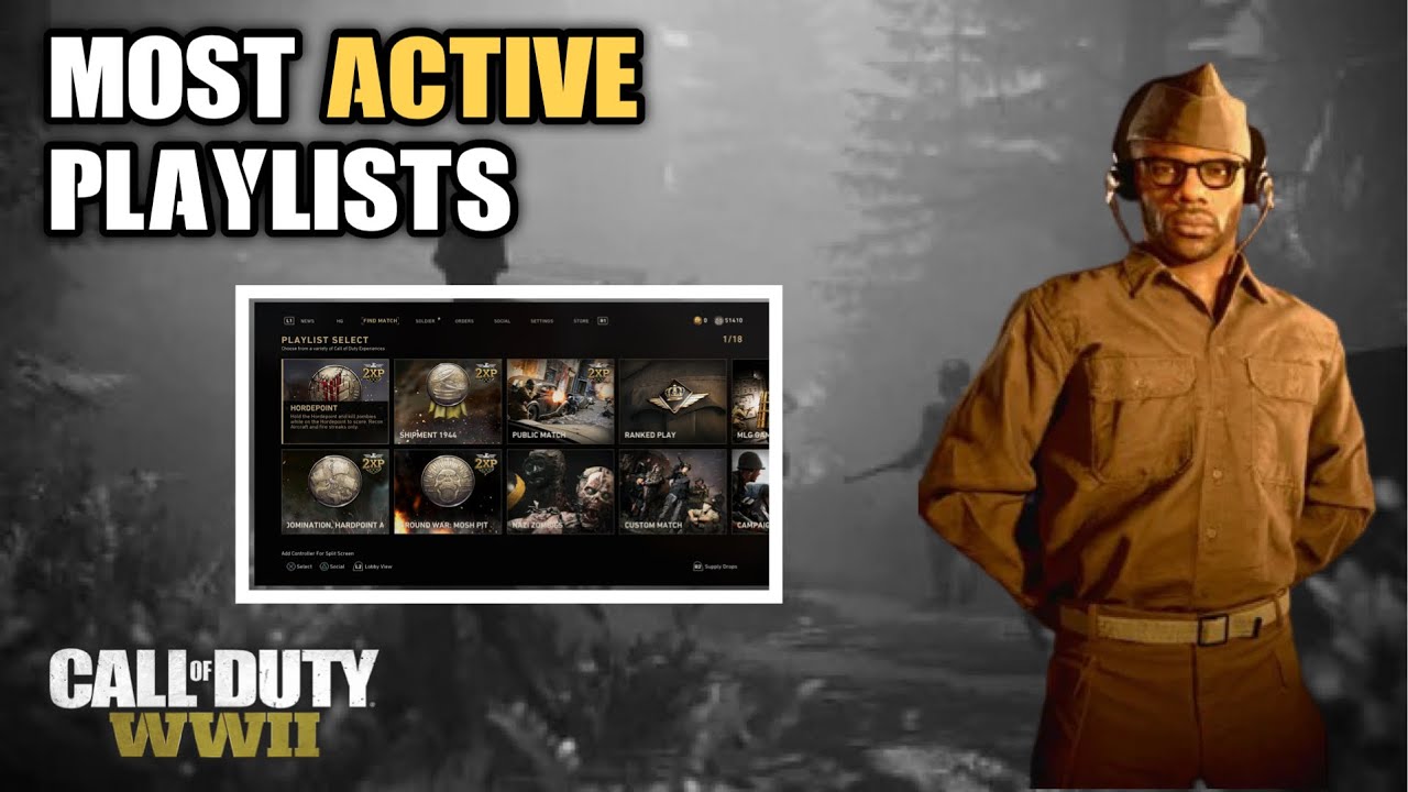 The Most Active Playlists In Call of Duty WW2 In 2023 (COD WW2) - YouTube