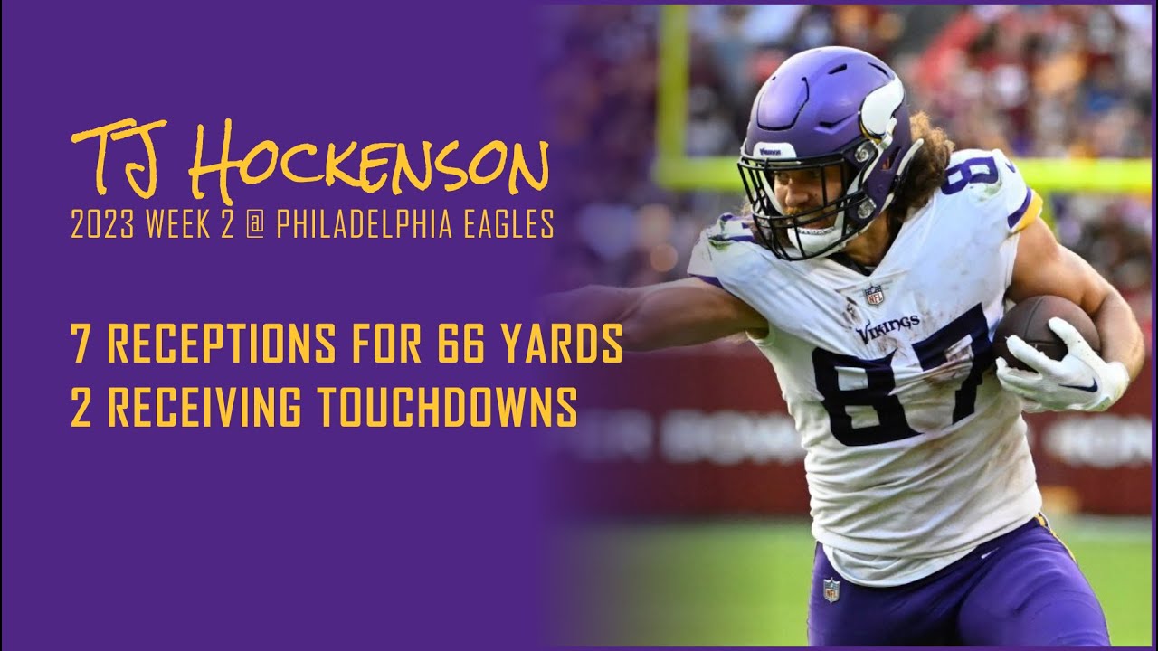 TJ Hockenson Every Target and Catch @ Philadelphia Eagles | 2023 Week 2 ...