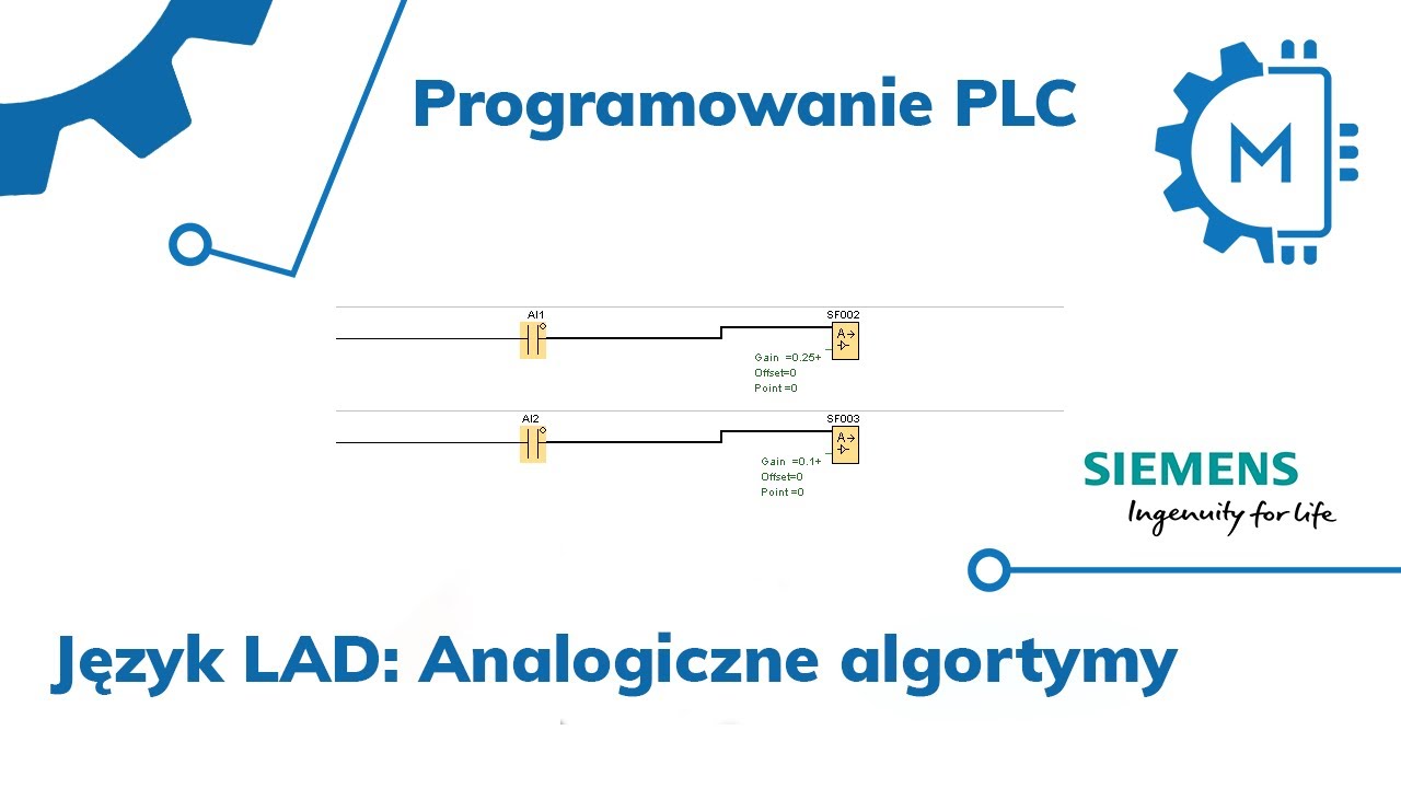 Programowanie PLC w języku LAD Tutorial: Analogiczne algorytmy - YouTube