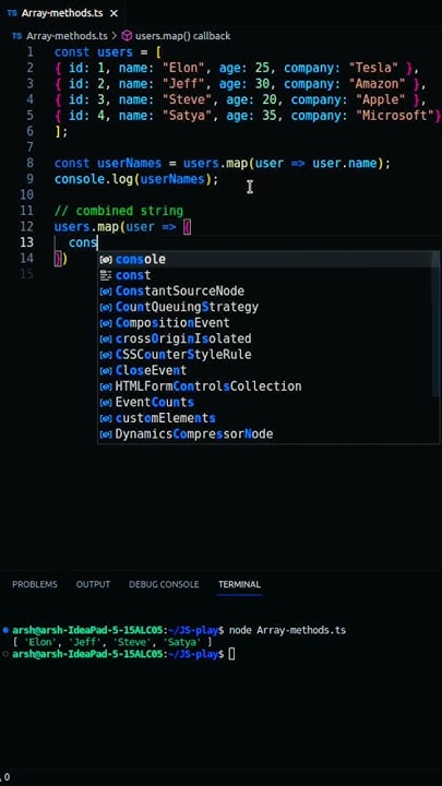 How To Use Map In Javascript Shorts Javascript Array Nodejs Map Backend Youtube