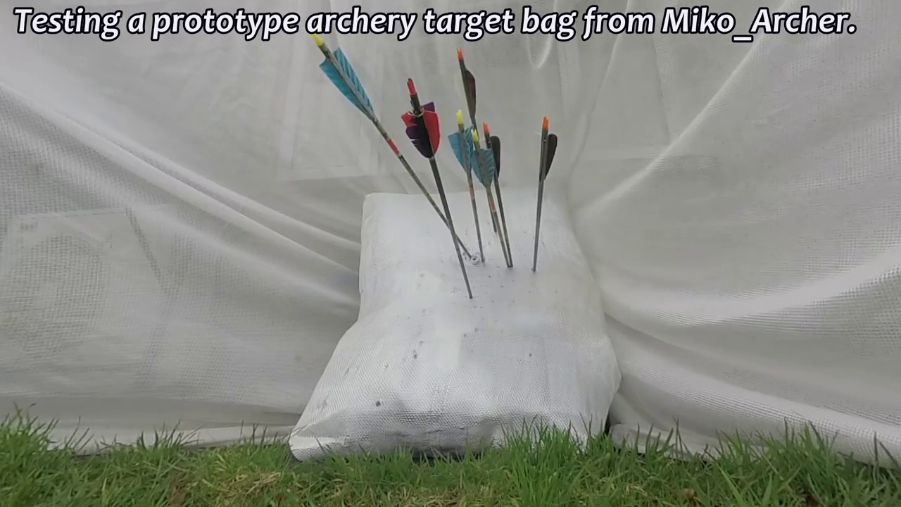 Testing Prototype Archery Target Bag from Miko_Archer (Ukraine) - YouTube