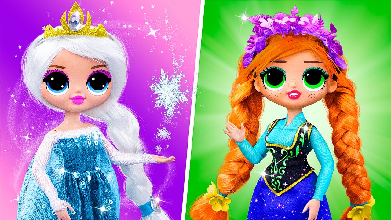Trik dan Prakarya Elsa dan Anna / 11 LOL Surprise Buatan Sendiri - YouTube