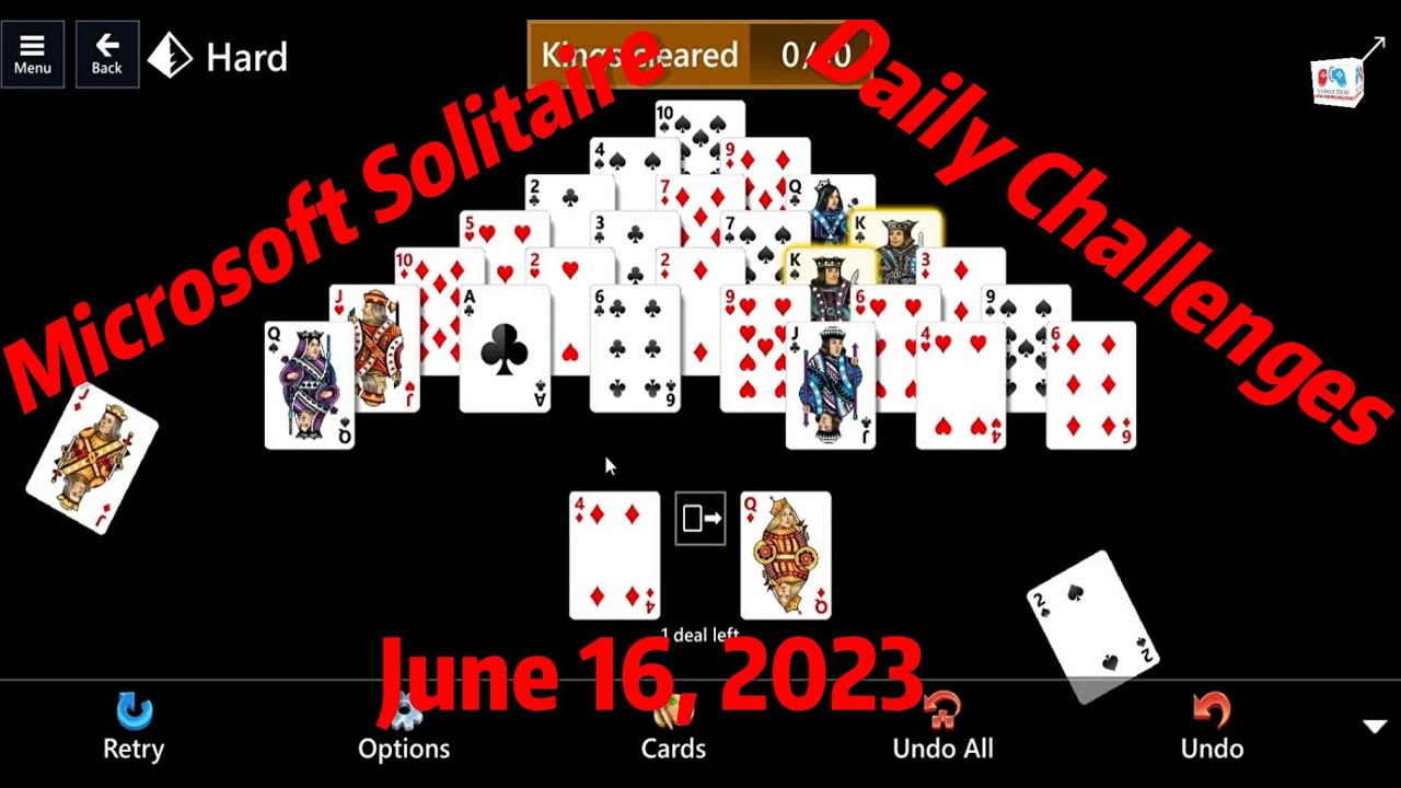 Microsoft Solitaire Daily Challenges: June 16, 2023 - Test Your Skills ...