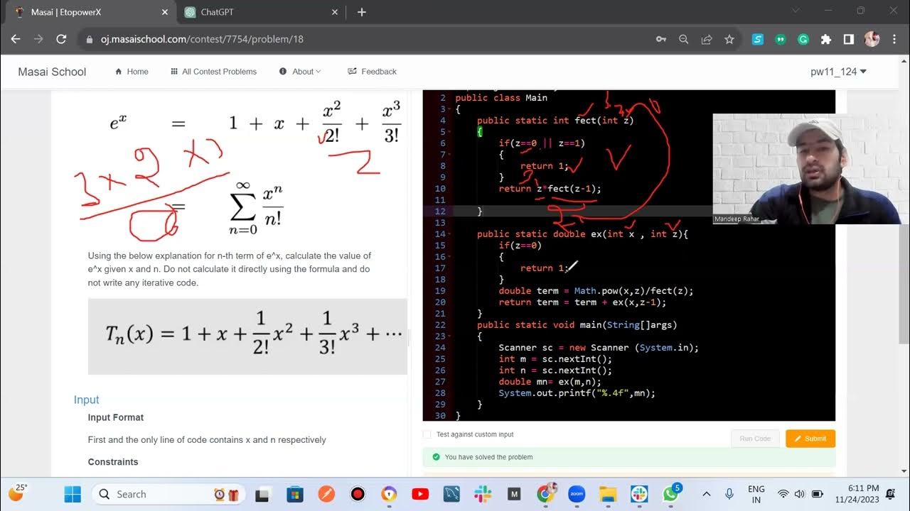 EtopowerX! || Recursion in java || masai school - YouTube