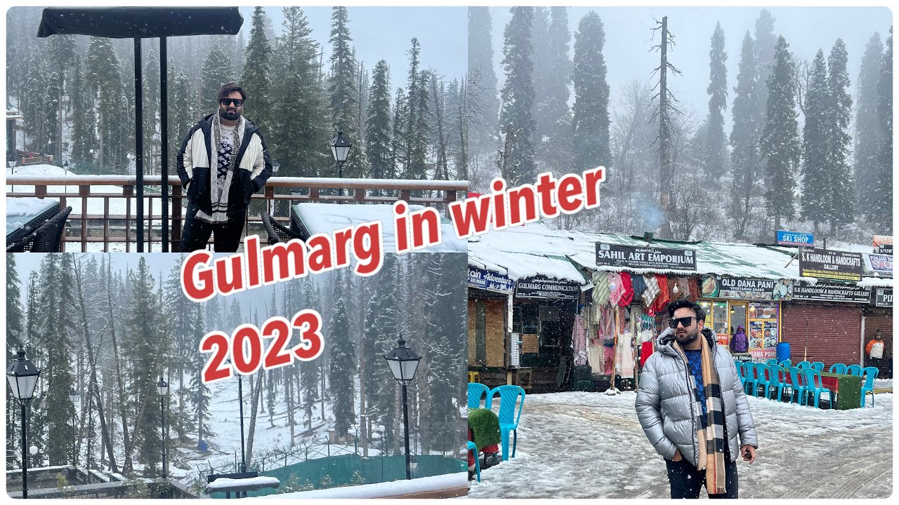 Fresh snowfall in Gulmarg with extreme foggy weather #vlog40 #gulmarg # ...