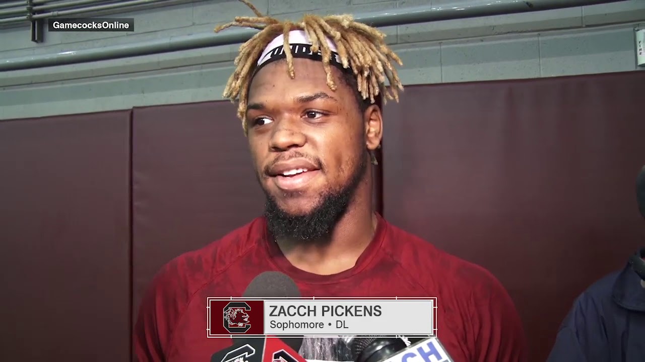 Zacch Pickens talks Gamecock spring football - YouTube