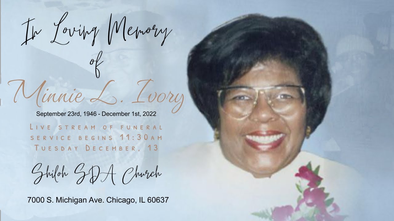 Funeral Services for Minnie L. Ivory - YouTube