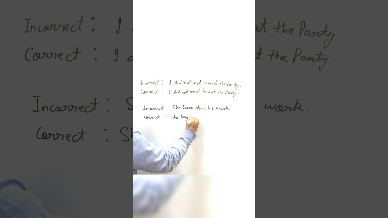 Incorrect to correct English grammar #shorts #vocabulary#spokenenglish ...