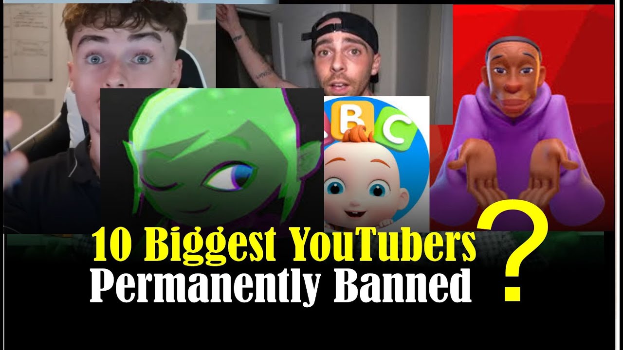 10 Biggest YouTubers Permanently Banned - Why? - YouTube