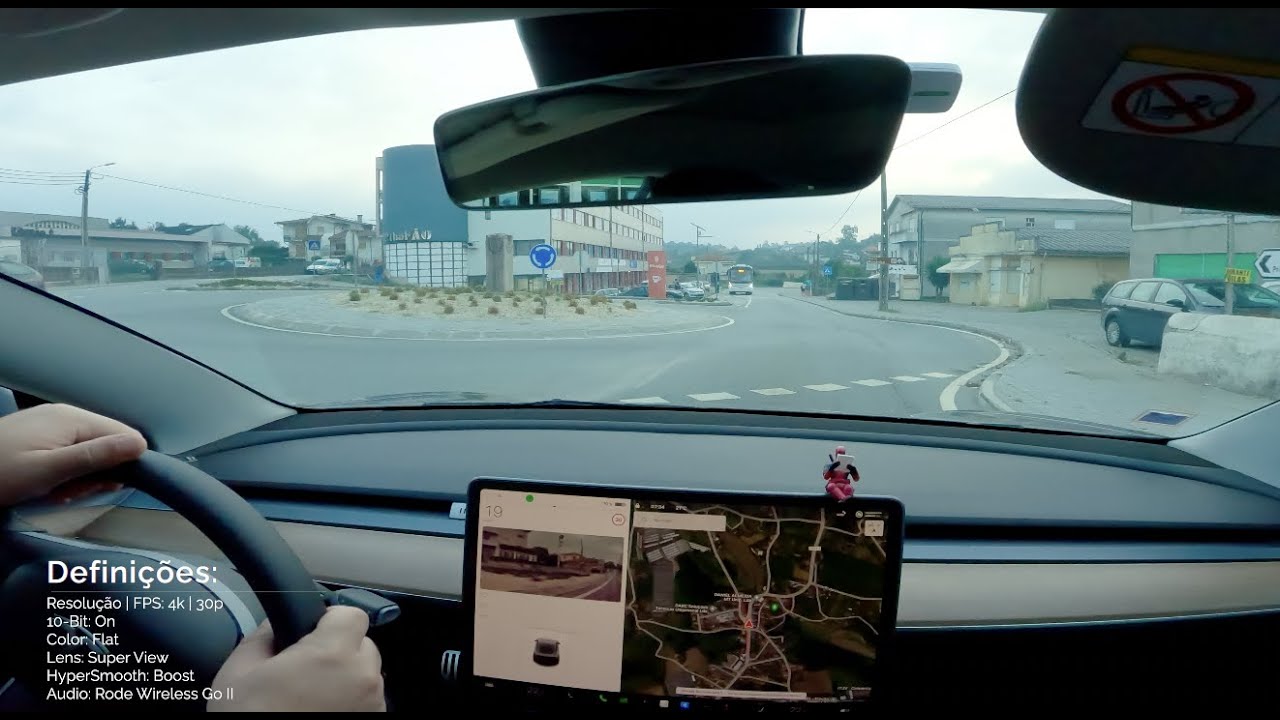 Review da qualidade de Imagem da GoPro 11 a 4k 30p dentro de um Tesla ...