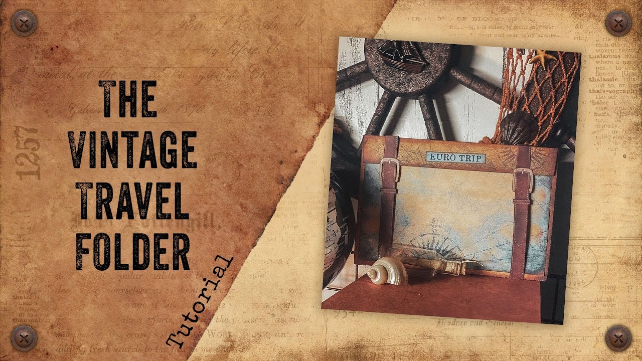 Vintage Travel Folder Tutorial. #vintagejournaling #vintagefolder - YouTube
