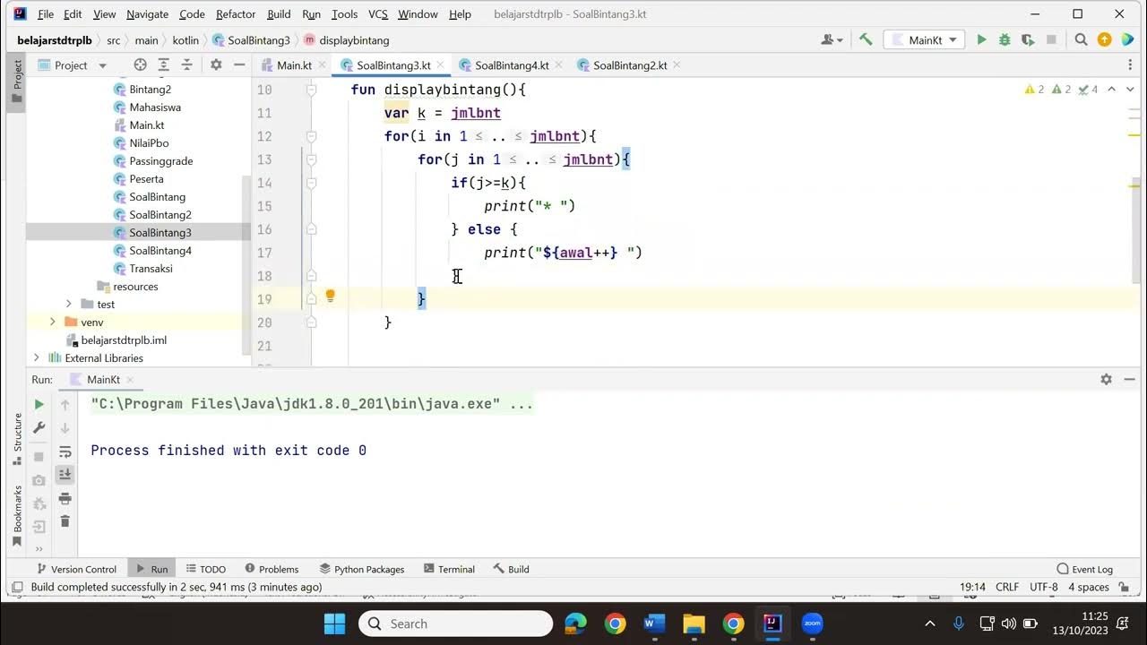 Bahas Soal 3 Nested Looping Karakter Kotlin Object Oriented - YouTube