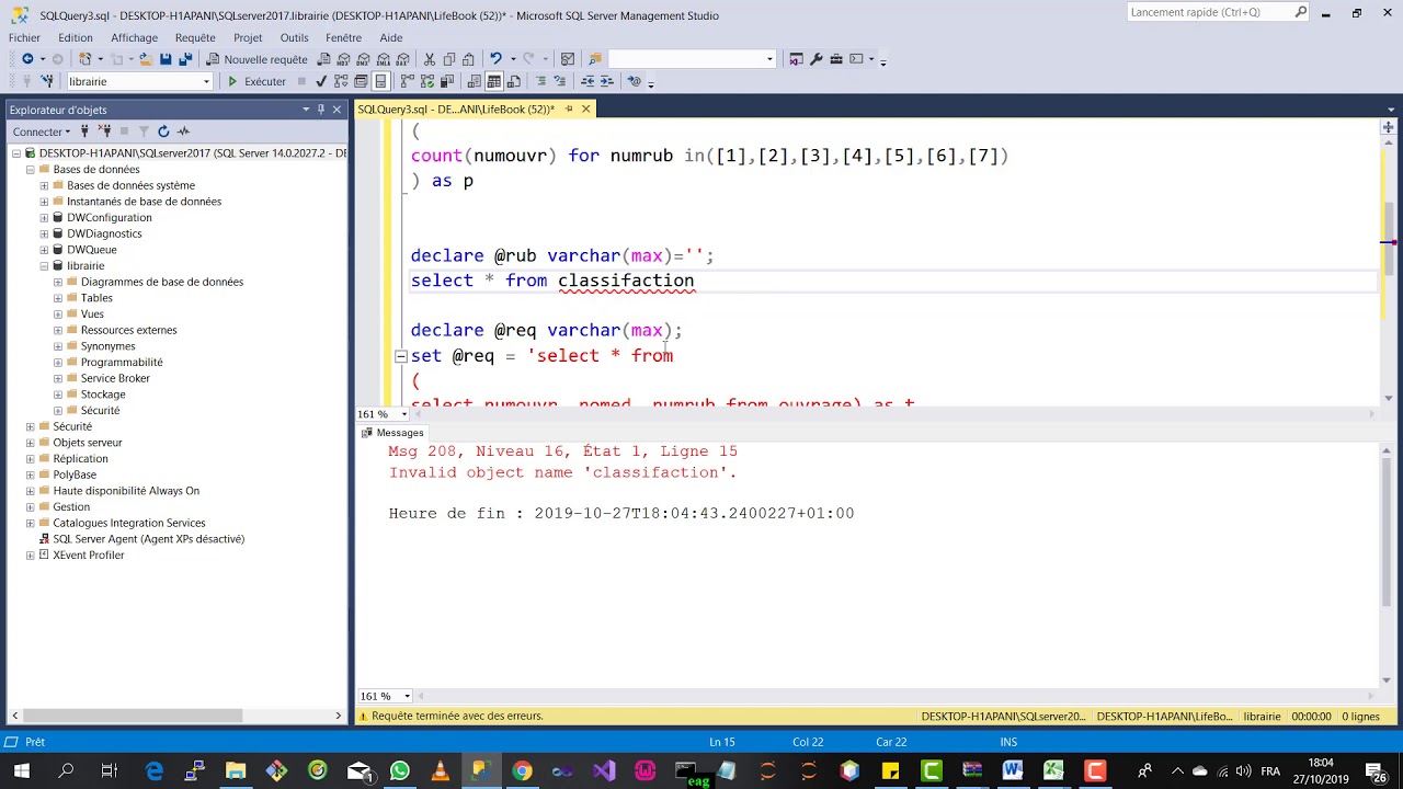 Les tableaux croisées sous Transact SQL PIVOT #22 - YouTube