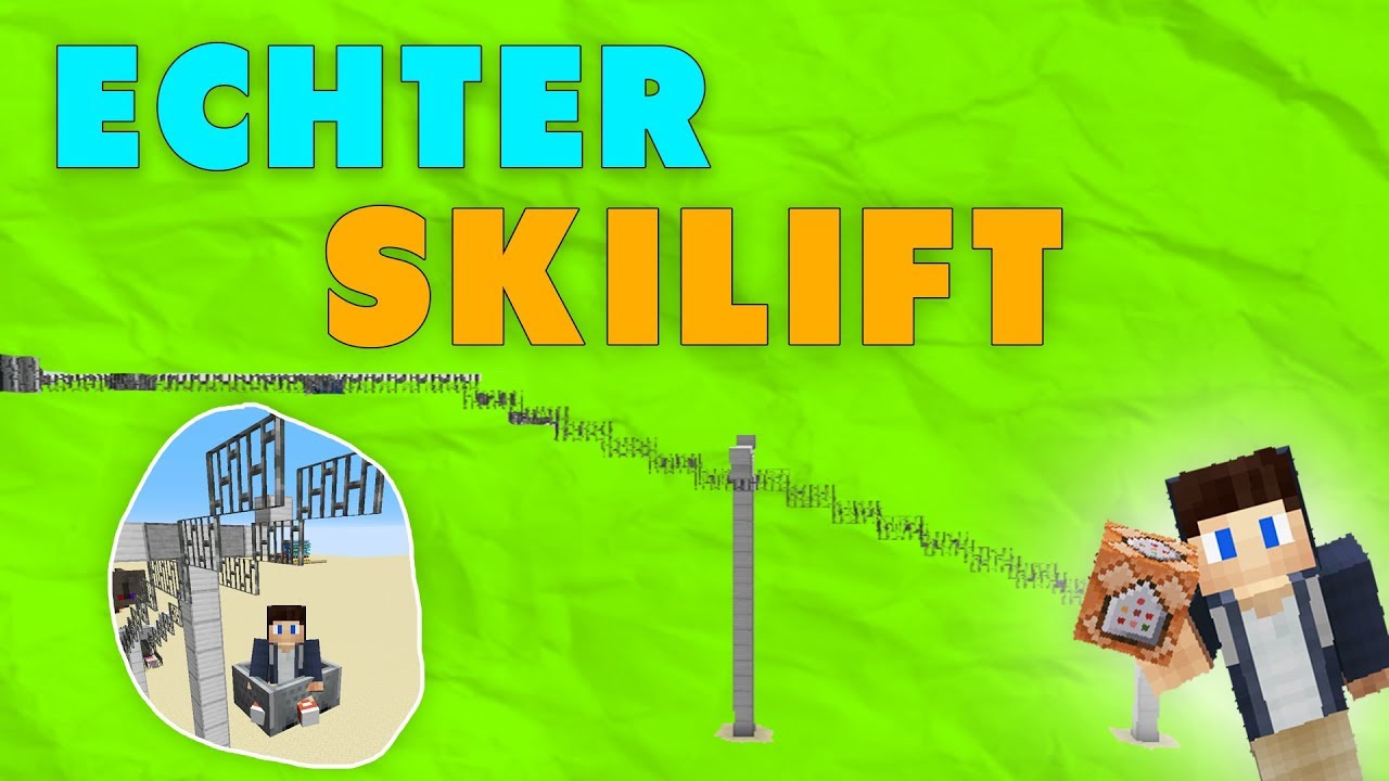 Funktionierenden Skilift in Minecraft bauen | Tutorial - YouTube