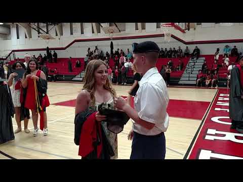 US Army Soldier surprising his sister at her high school graduation