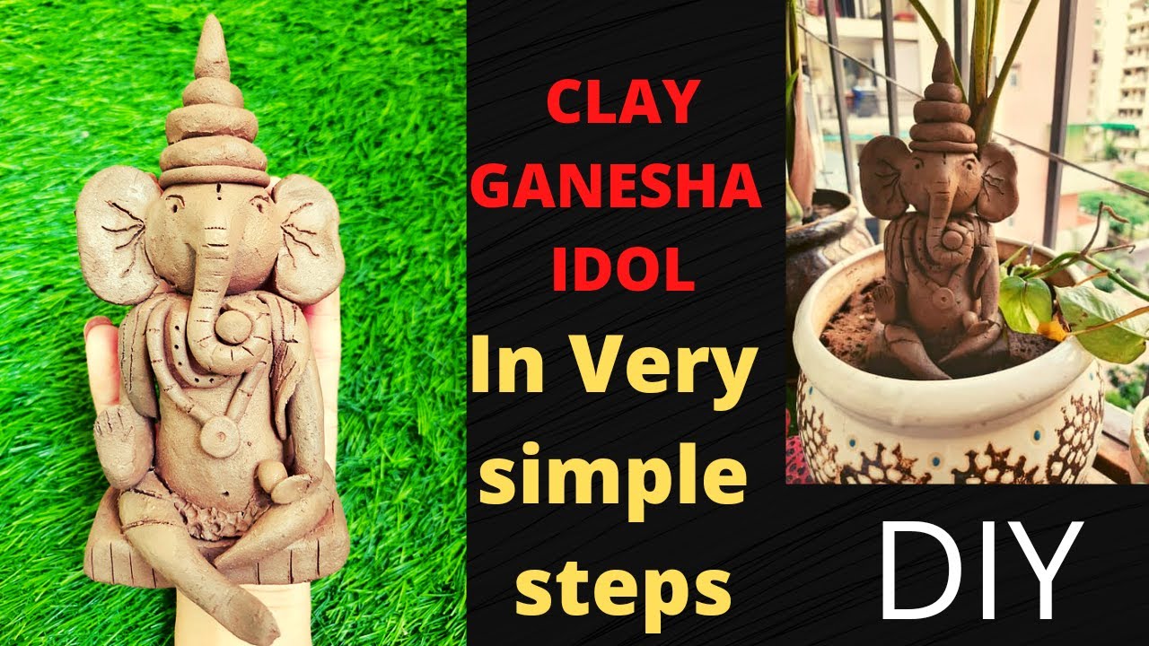How to make eco-friendly Ganesha || DIY Ganesha Idol at home || Easy ...