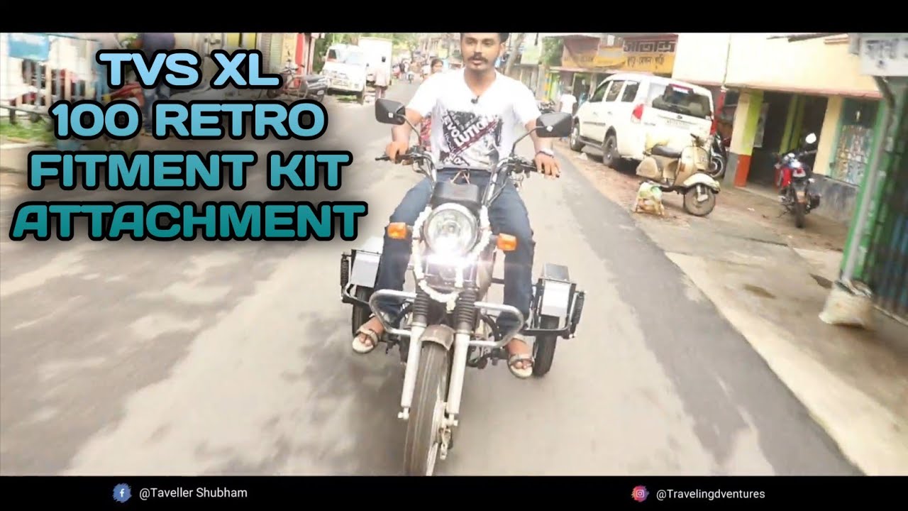 2020 BS6 TVS XL 100 RETRO FITMENT KIT ATTACHMENT OR MODIFIED - YouTube