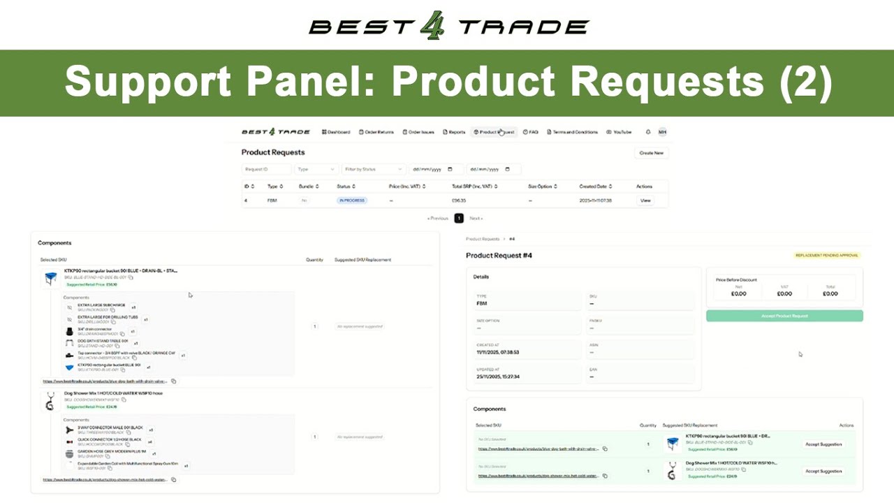 Support Panel - Product Request Feature (Part 2) - YouTube