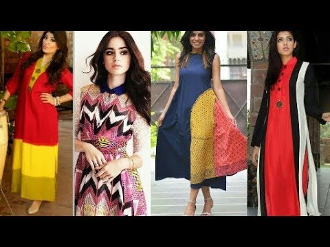 Color Block Kurti For Collage Girls|Latest color Block kurti Design ...