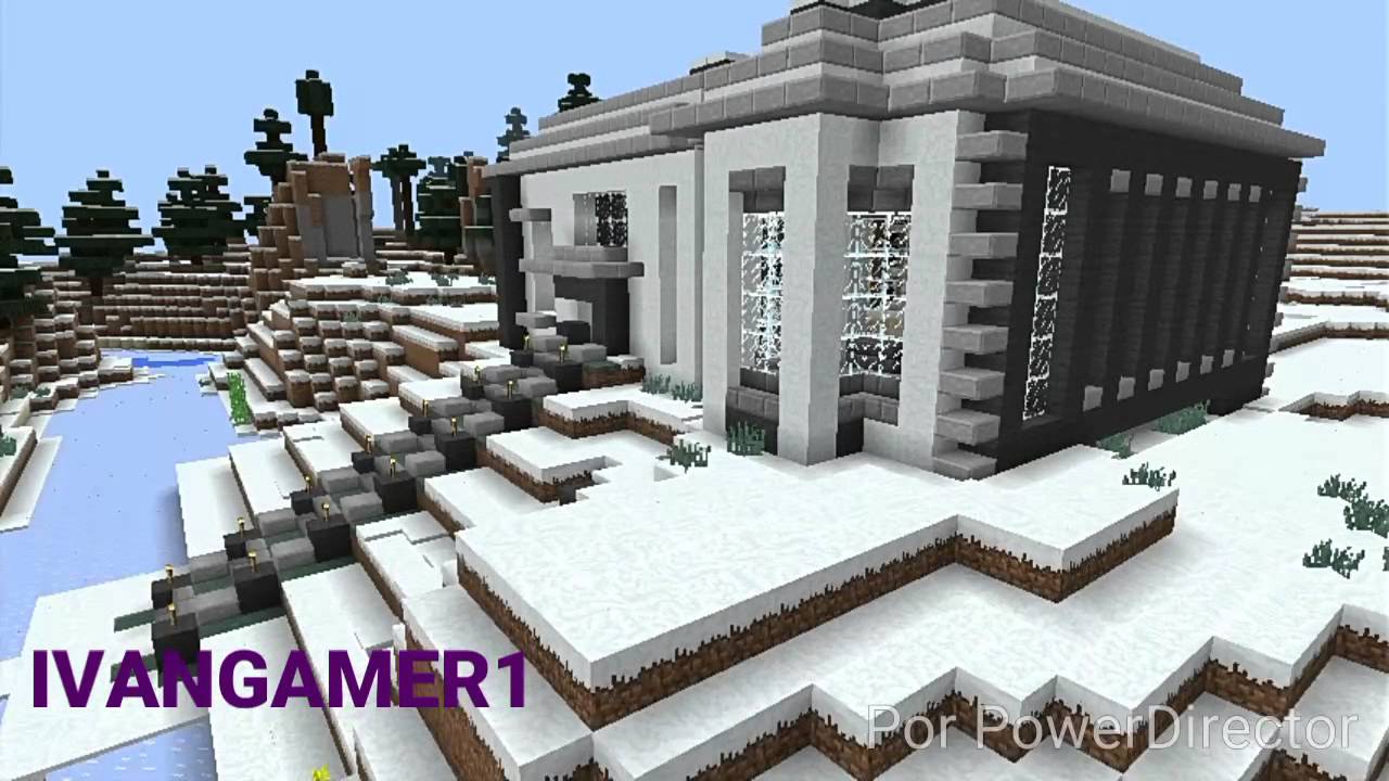 Casa nevada en la nieve- Casas modernas para Minecraft PE 0.13.0 casa ...