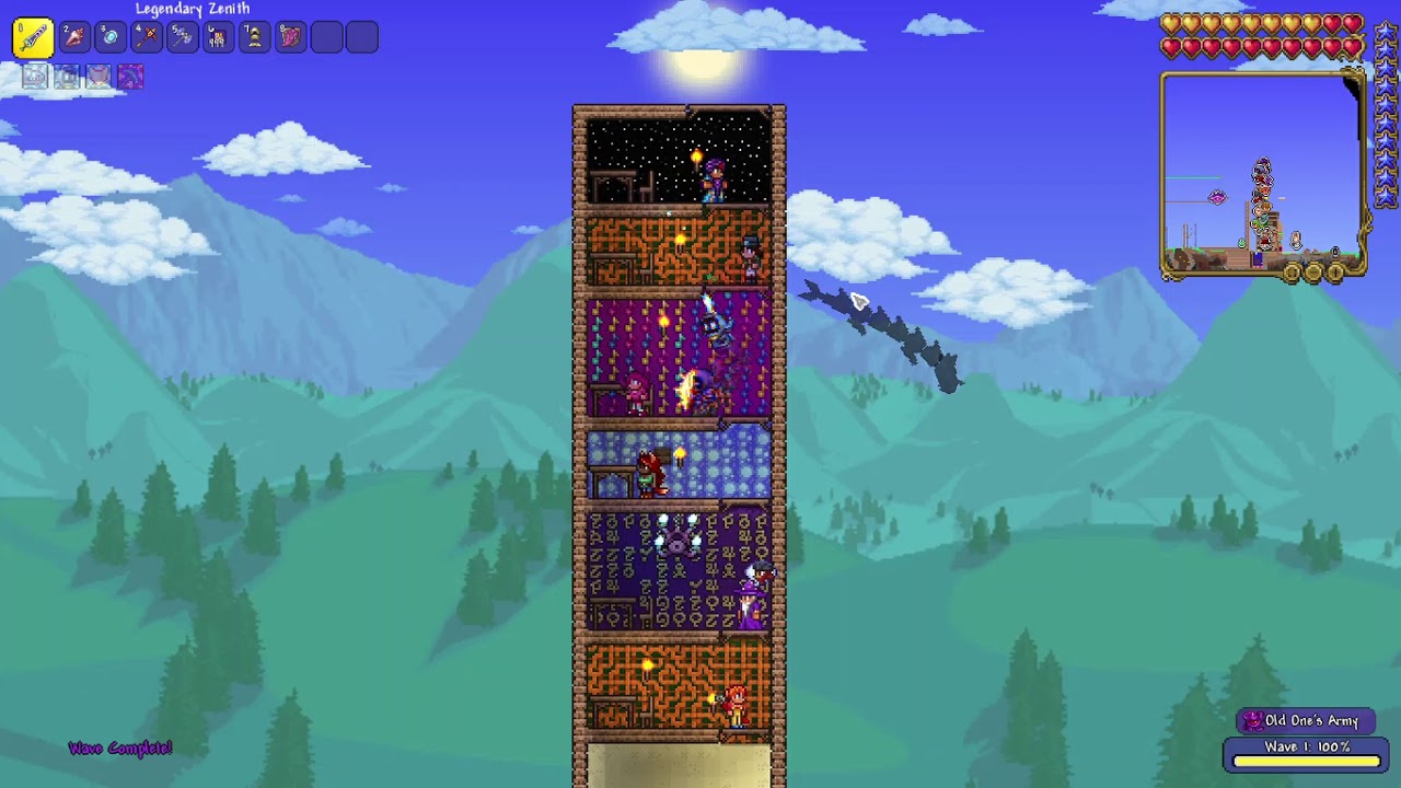Terraria The Old Ones Army + Base Tour - YouTube