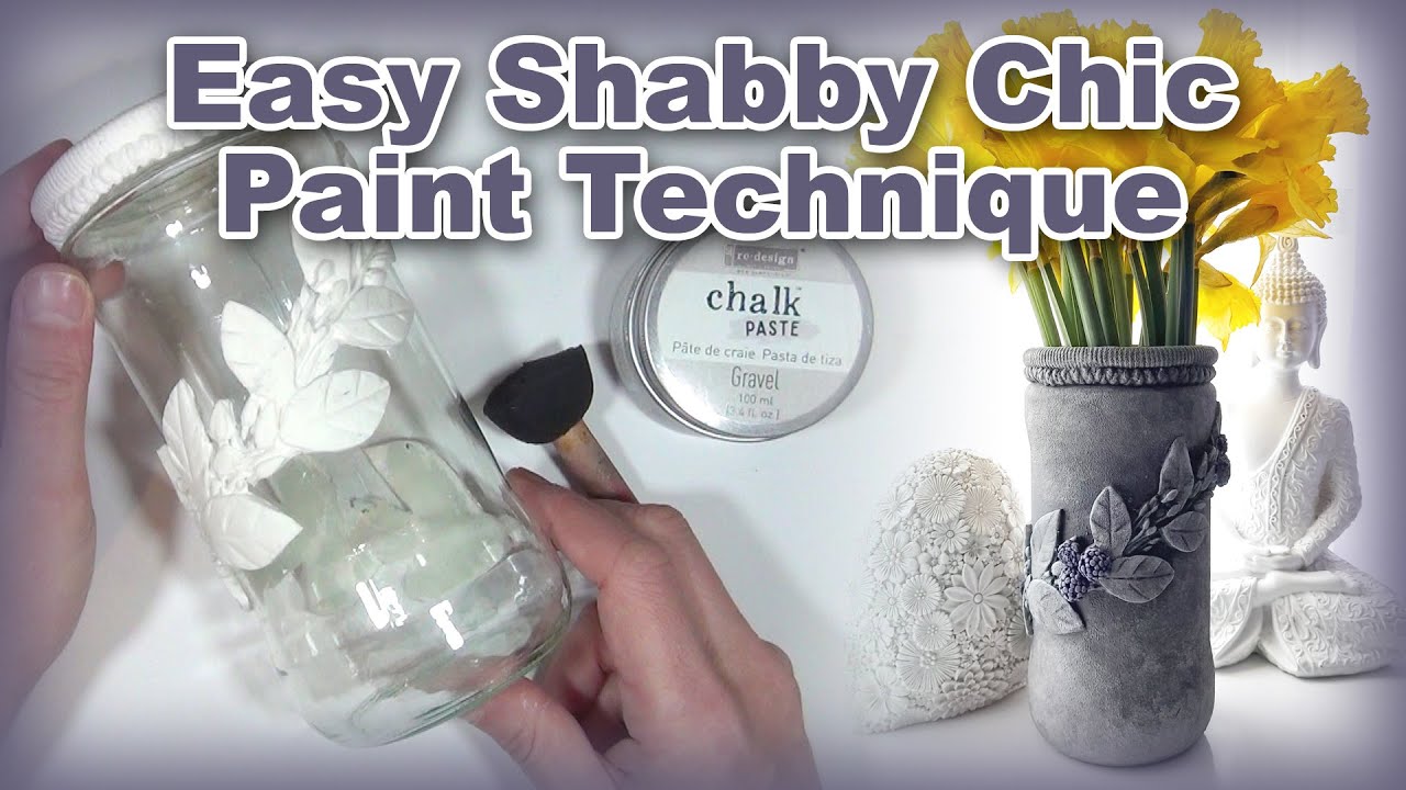 Easy Shabby Chic Paint Technique - YouTube