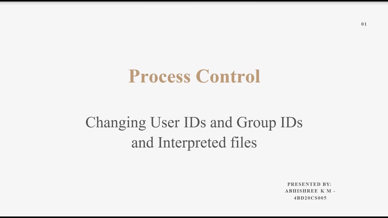 UNIX Programming | Abhishree K M | Module 4 | Changing User IDs and ...