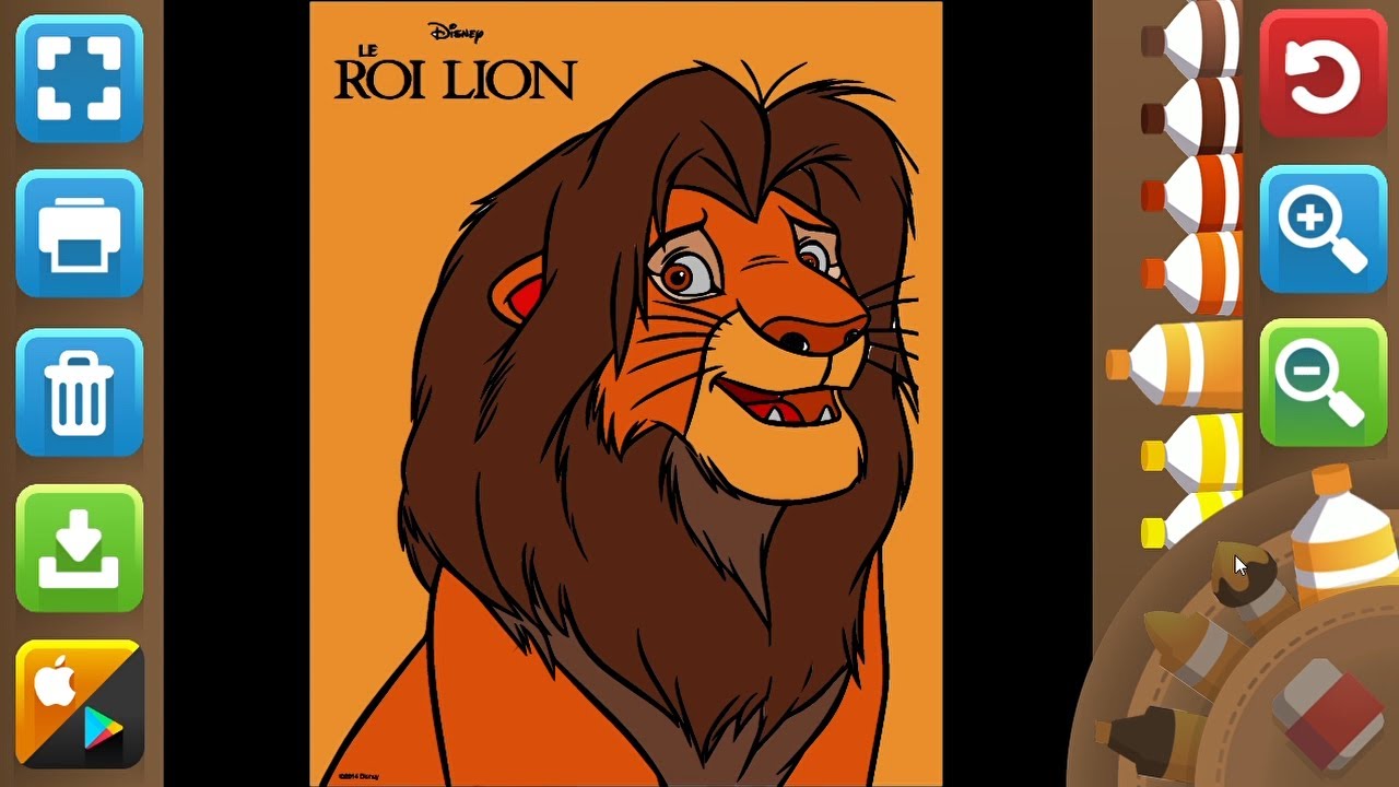 LEARN COLORS THE LION KING-SIMBA - YouTube