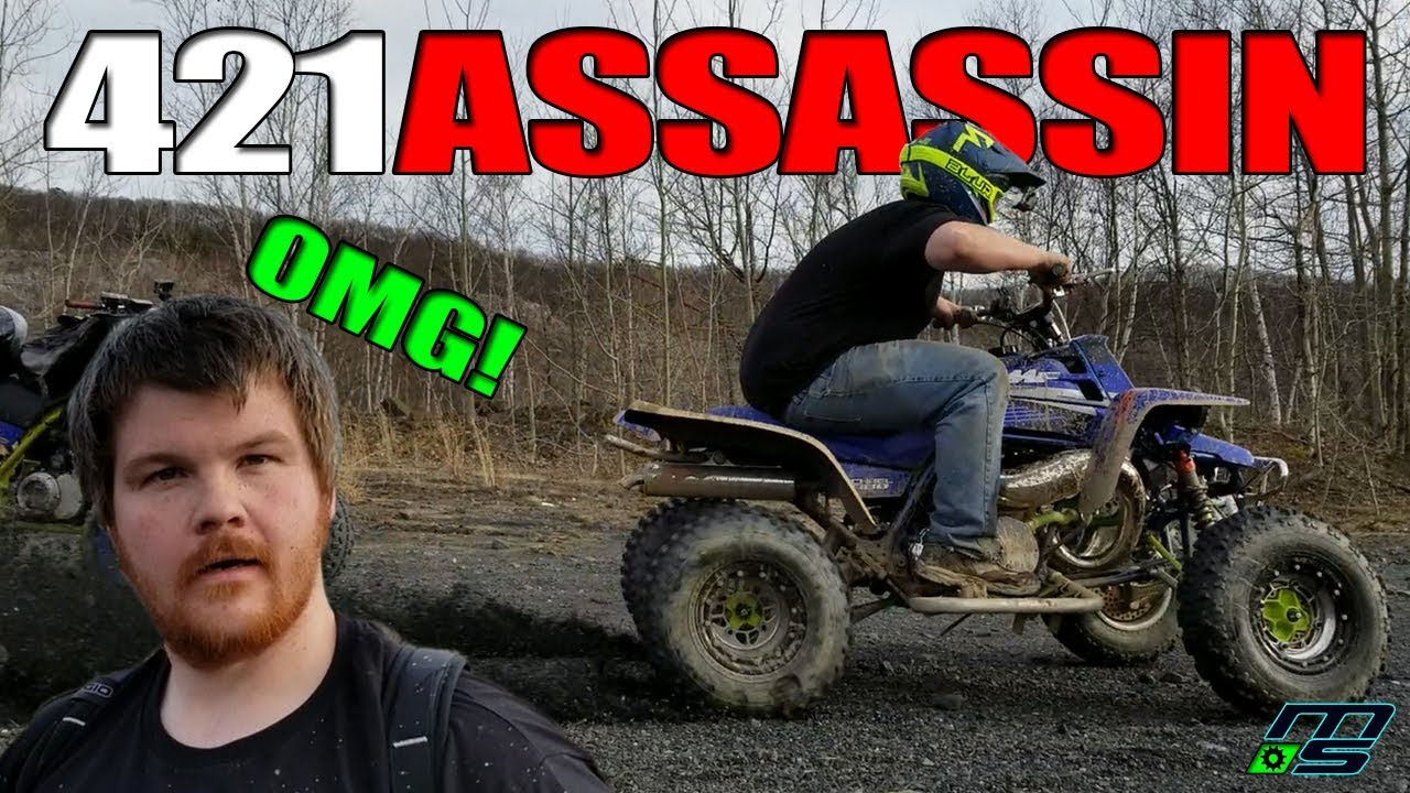Guy rides a 421 Banshee for the first time, he wasn't expecting this ...