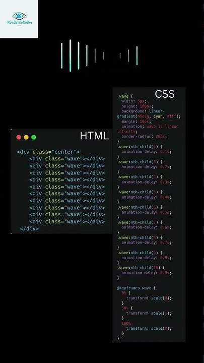 Sound wave animation using css | RoadsideCoder - YouTube