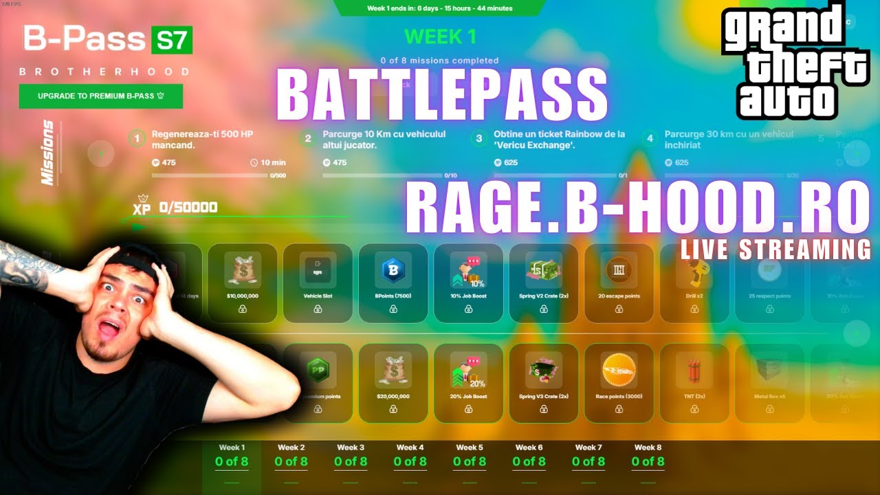 ZIUA 6 PE RAGE.B-HOOD.RO FACEM BATTLEPASS, SI SIDEQUEST-URI!!! - YouTube