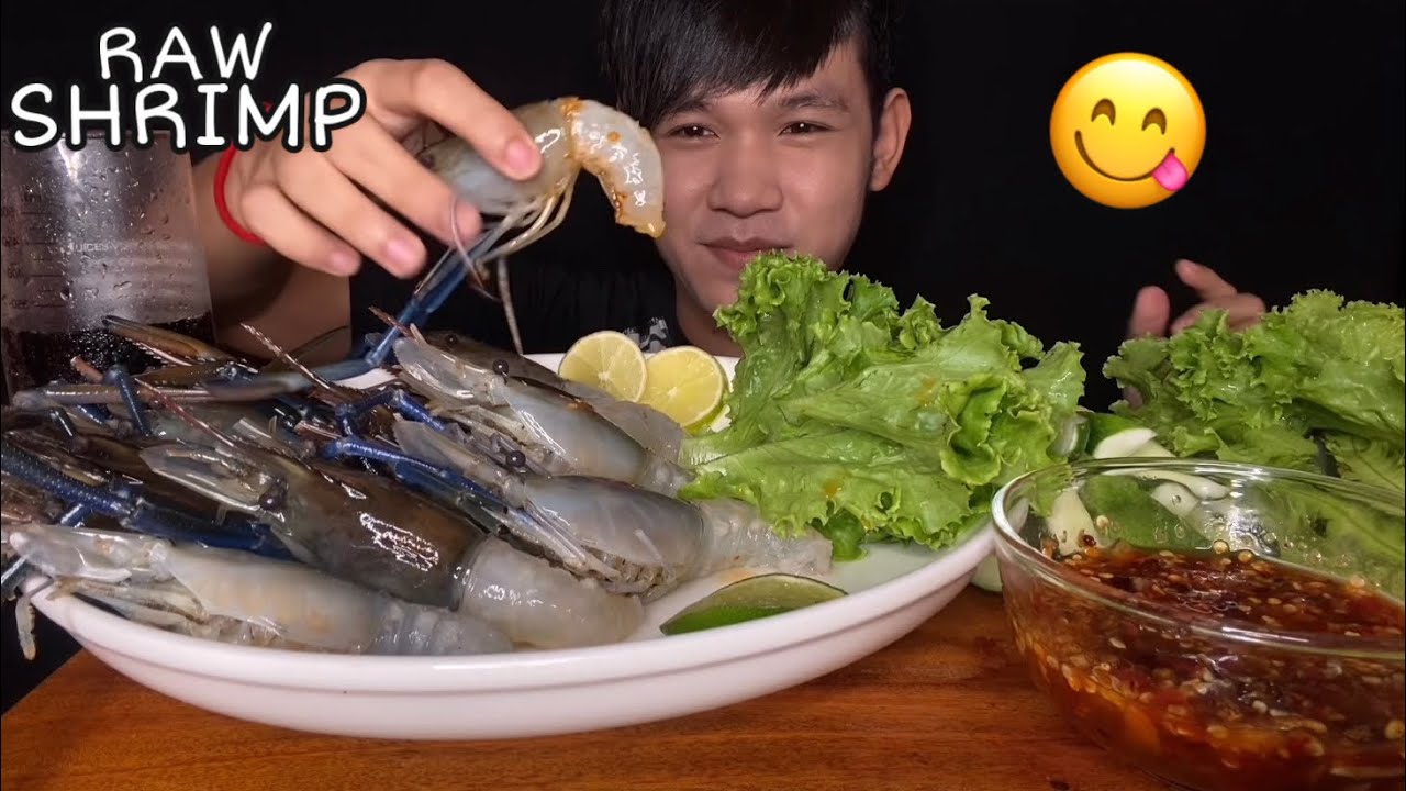 Raw Shrimp Eating