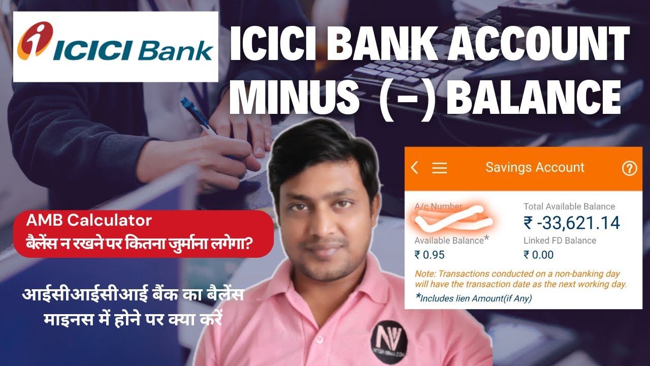 ICICI Bank Savings Account Negative Balance | Monthly Average Balance ...