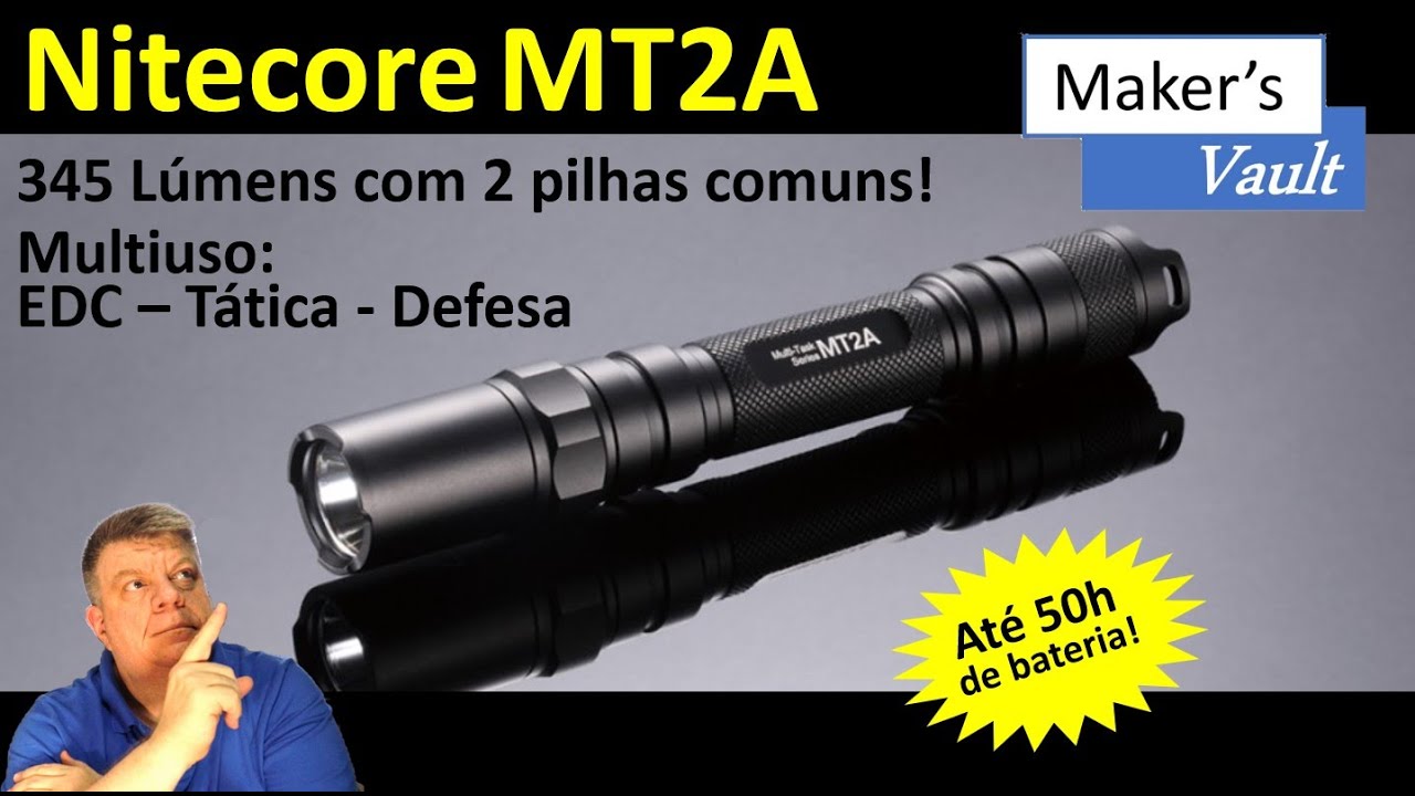 Nitecore MT2A: Lanterna Multiuso- EDC, Defesa e Tática com 350 lumens ...