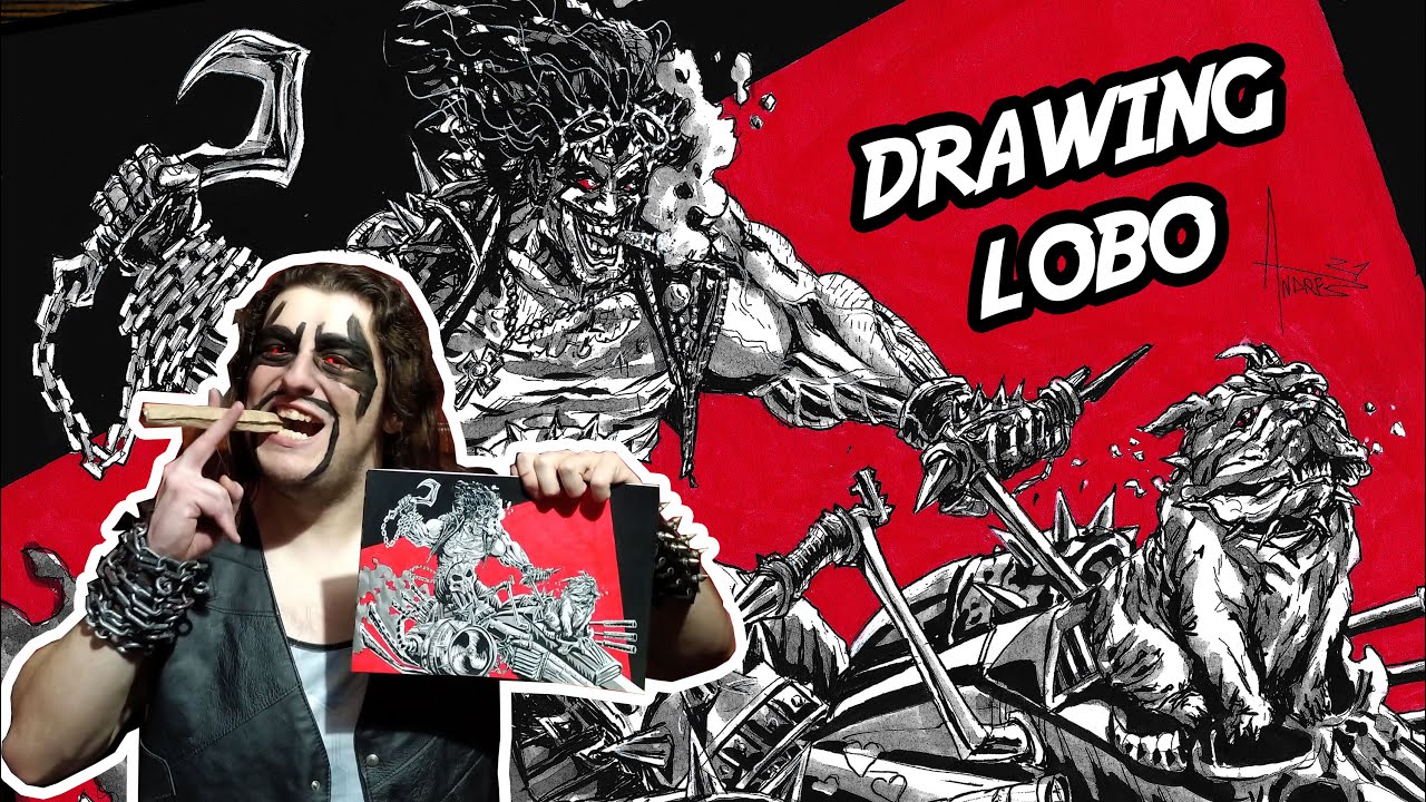 HOW TO DRAW Lobo / Desenhando Lobo O Maioral e Bulldog DC comic art ...