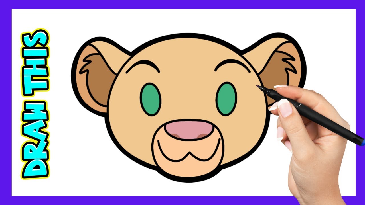 How to draw Nala superb Lion King picture EmojiArt - YouTube