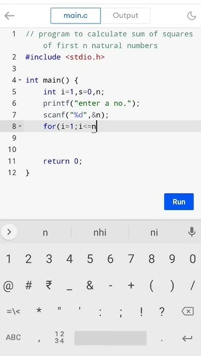 Program To Calculate Sum Of Squares Of First N Natural Numbers Cprogramming Codingguru Shorts