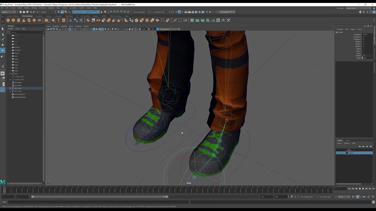 02 Maya Rigging Pole Vector and Reverse Foot Controller - YouTube